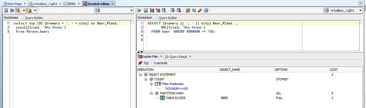SQL Developer: Give me a Google Translator for SQL!