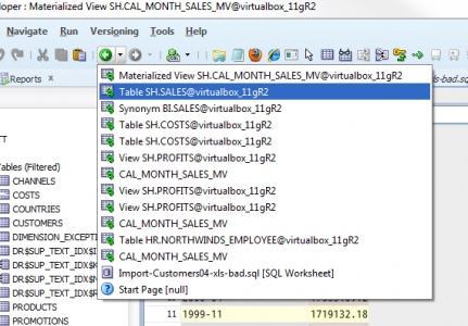 SQL Developer Quick Tip: GOTO in the Schema Browser