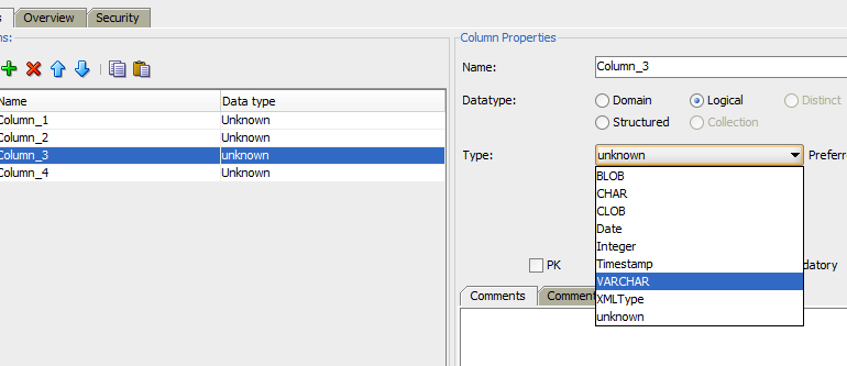 SQL Developer Data Modeler Quick Tip: Preferred Data Types