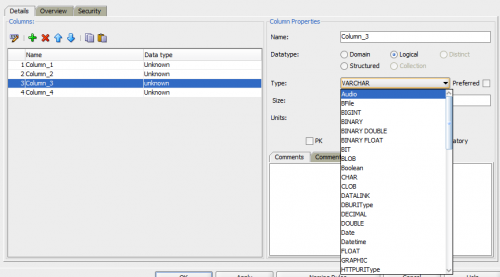 Sql Developer Data Modeler Quick Tip Preferred Data Types