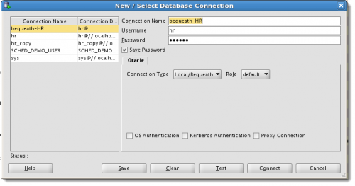 Connecting to Oracle with SQL Developer using Bequeath
