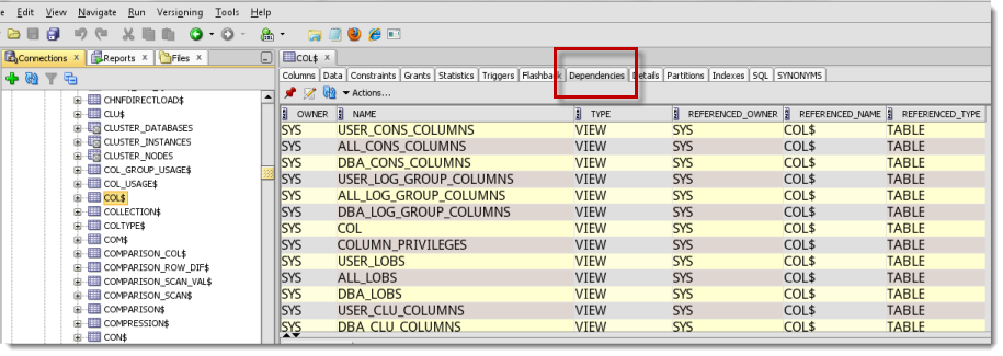 How To Find Dependent Objects In Your Plsql Programs Using Sql Developer