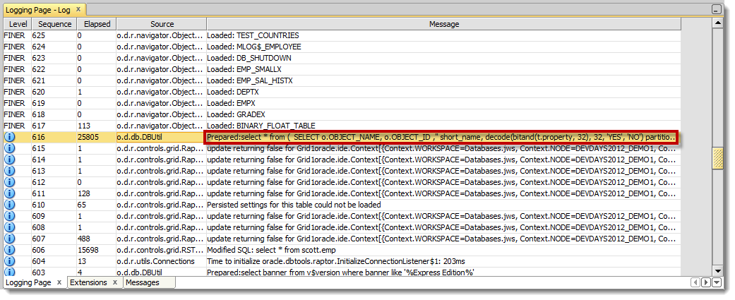 Using Debug Mode In Oracle Sql Developer To Log Sql
