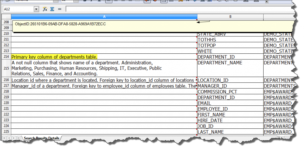 Exporting Table Column Comments To Excel Using Oracle Sql Developer Data Modeler