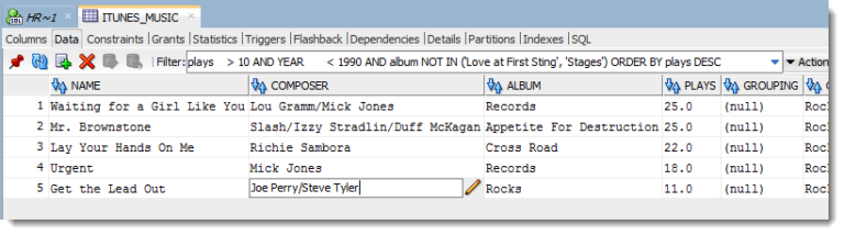 SQL Developer: I'm Looking at a Record, How Do I Edit It?