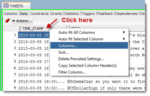 SQL Developer Quick Tip: Reordering Columns