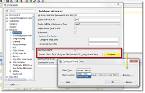Oracle SQL Developer 4 and the Oracle Client