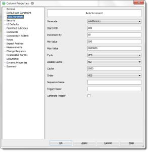 Defining 12c IDENTITY Columns in Oracle SQL Developer Data Modeler