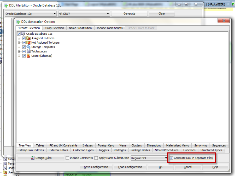 How To Generate Schema Ddl Scripts With One File Per Table Using Sql Developer