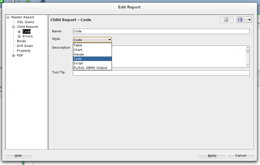 Oracle Sql Developer Code Reports