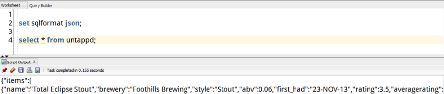 Format Your Script Output With Set Sqlformat With Oracle Sql Developer Version 41