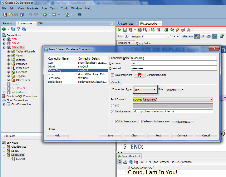 Connecting To The Oracle Cloud Database As A Service Dbaas