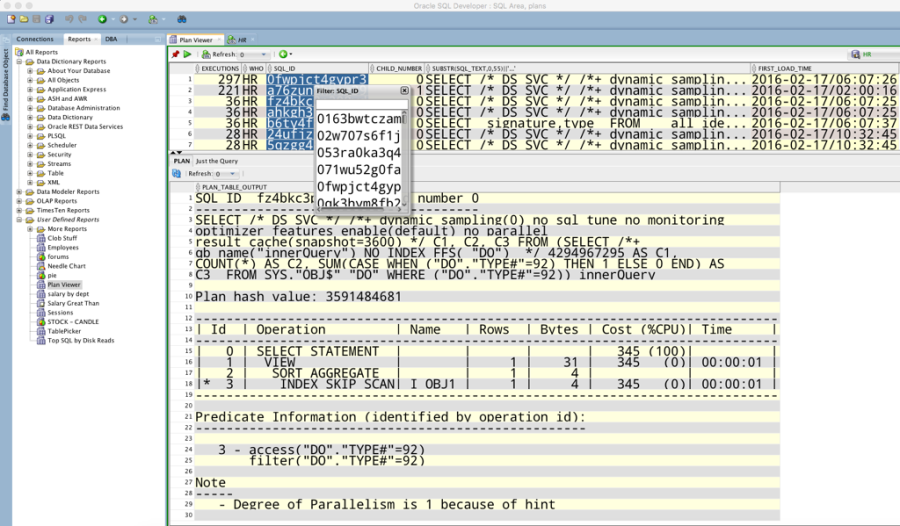 Getting Your Plans via SQL_ID