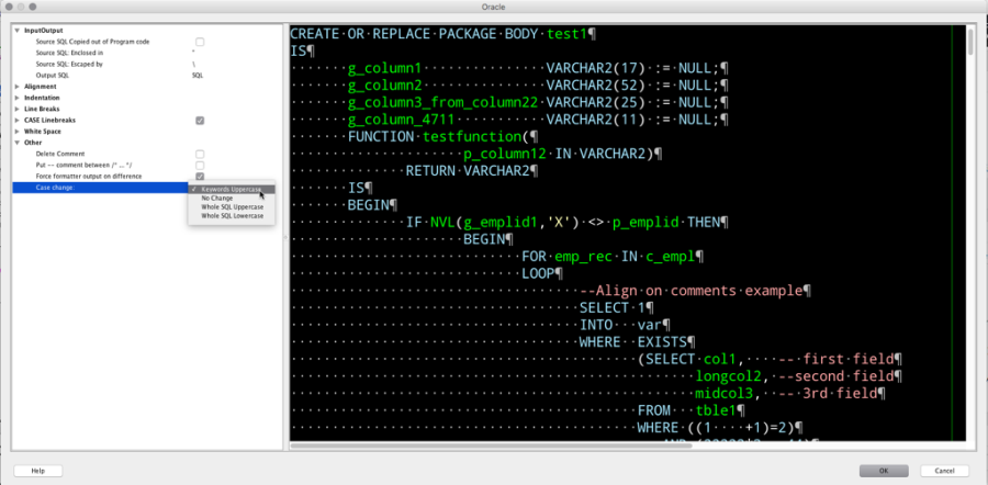 Lower Initcap Upper Code In Oracle Sql Developer