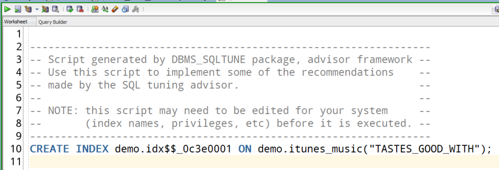 Oracles Sql Tuning Advisor And Sql Devleoper 