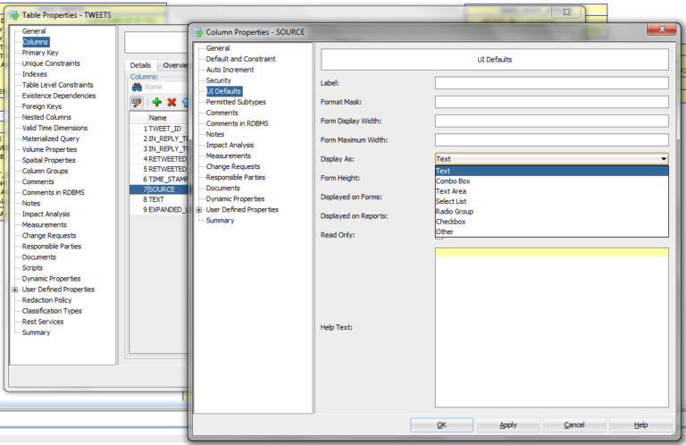 User Defined Properties In Sql Developer Data Modeler