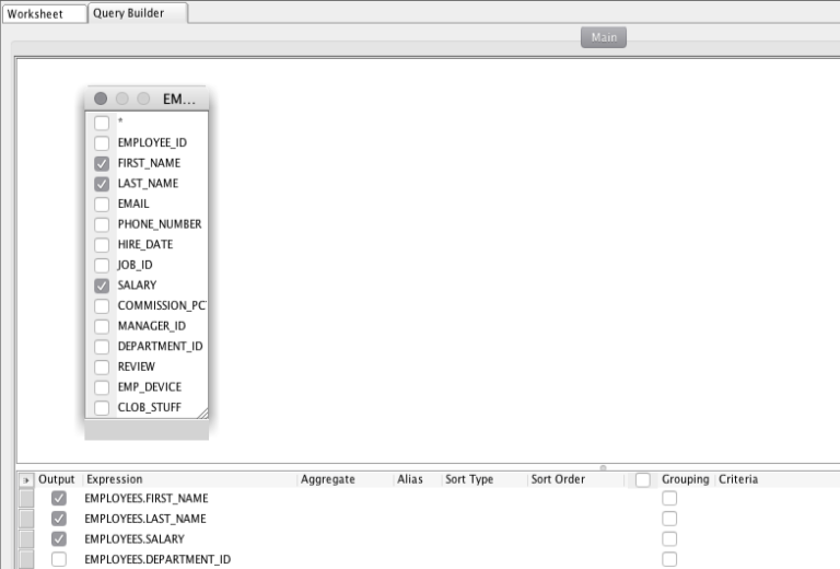 How To Build A Subquery With Sql Developers Query Builder