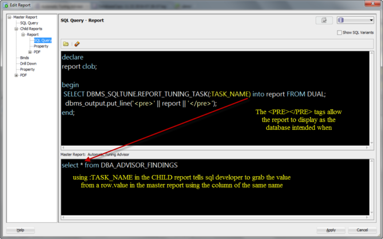 Viewing Automatic Sql Tuning Advisor Tasks In Oracle Sql Developer