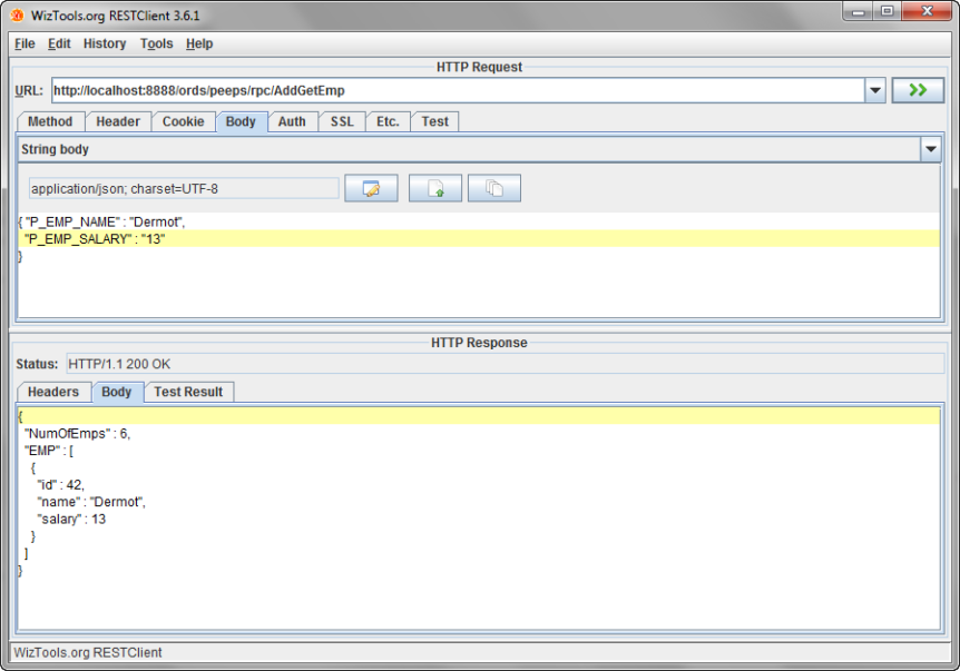 Parameters and Binds for your Oracle RESTful Services: RESULTSETs