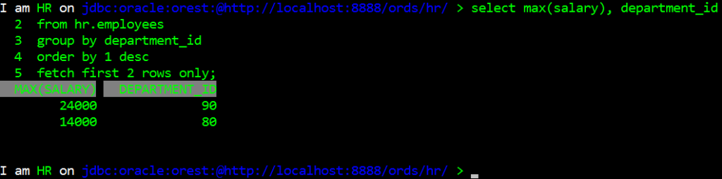Using The Ords Rest Driver To Connect To Your Db In Sqlcl 