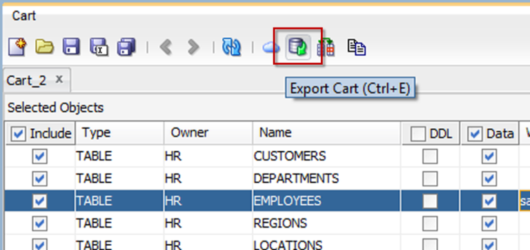 Exporting Multiple Tables To A Single Excel Fileusing Sql Developers Cart