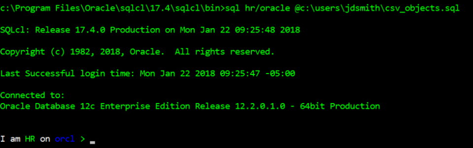 Scripts On Spooling And Output To Screen In Oracle Sql Developer