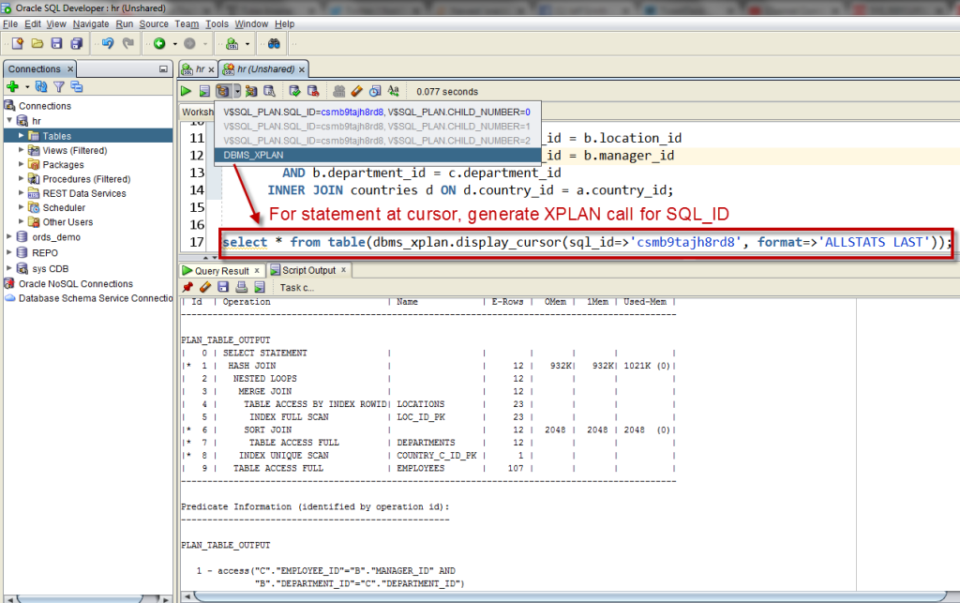 Easier Execution Plans In Oracle Sql Developer