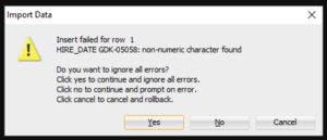 How to Import from Excel to Oracle with SQL Developer