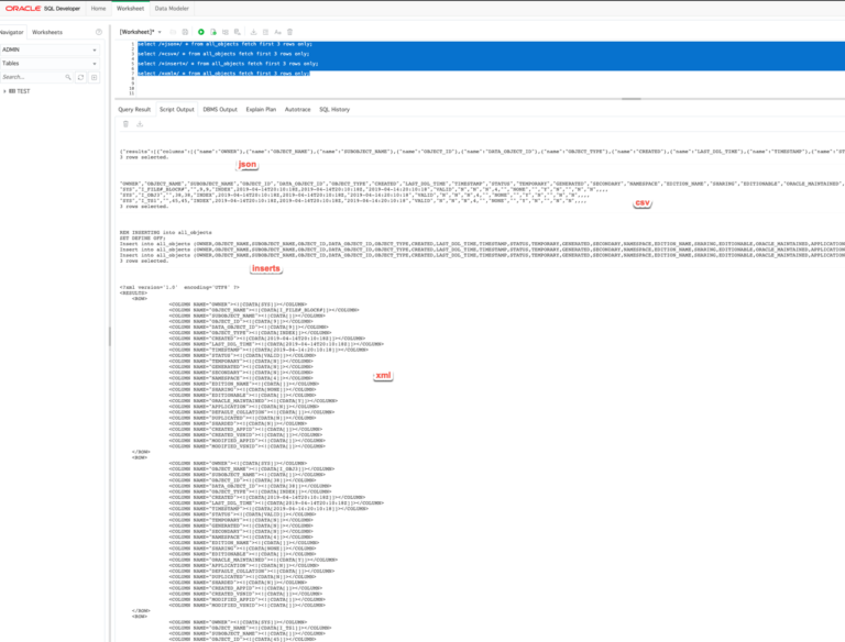 All of the Formatting Options for your Query Results