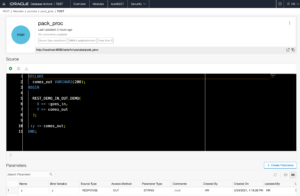 Executing PL/SQL PACKAGE.PROCEDURE via REST