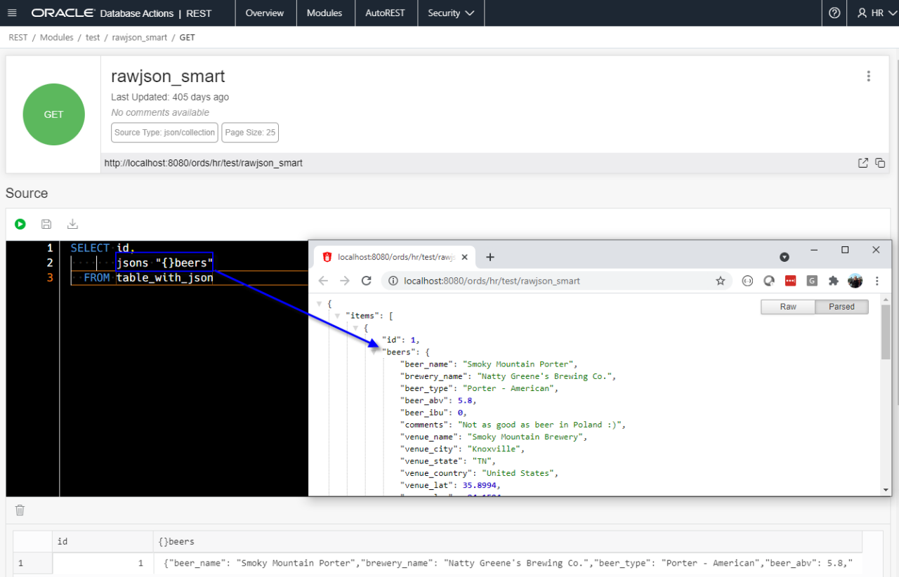 ORDS: How to Return RAW JSON Content for Your REST APIs