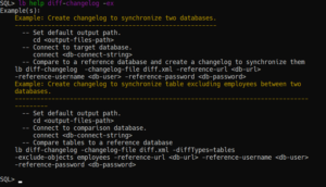 Using SQLcl & Liquibase DIFF command to compare schemas