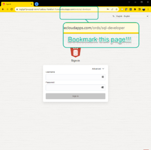 Accessing SQL Developer Web in Oracle Autonomous Database
