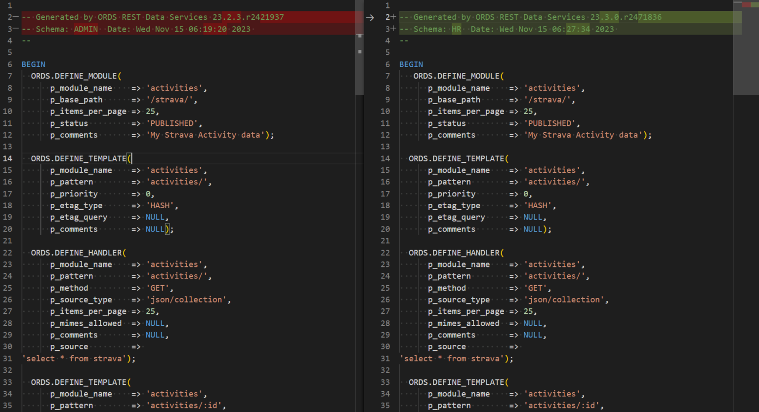 ords-export-compare | ThatJeffSmith