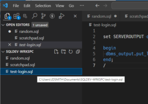 Why is my VS Code Extension (SQL Developer) not working?