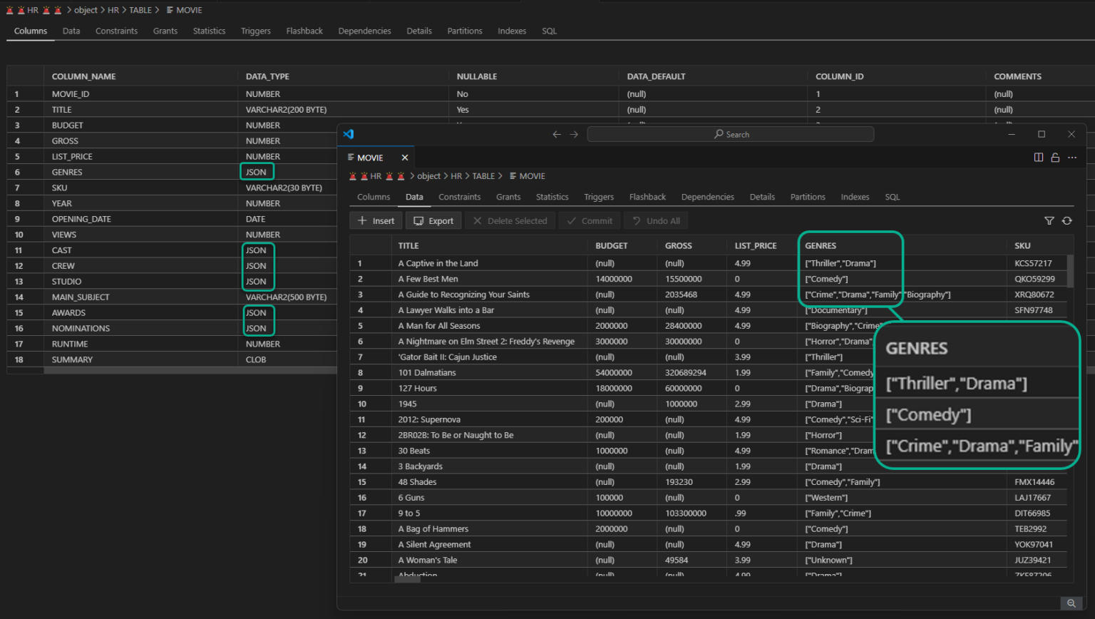 Retrieve DISTINCT list of values from JSON arrays via SQL Retrieve DISTINCT list of values from JSON arrays via SQL
