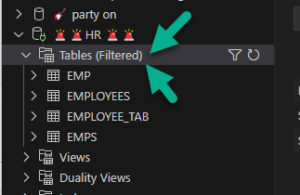 Filtering Objects & Schemas in SQL Developer for VS Code