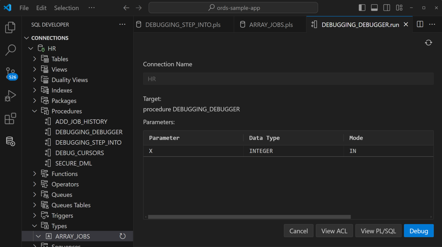 Plsql Debugger Now Available In Sql Developer For Vs Code