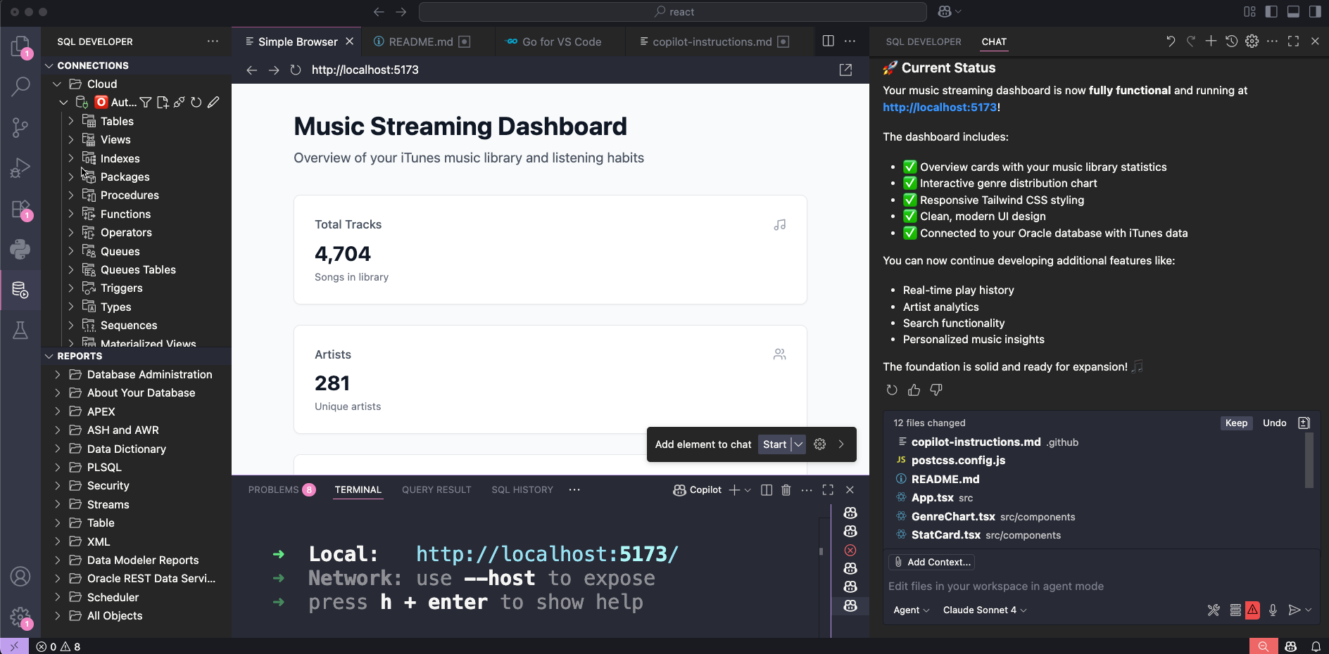 Coding React Apps With Oracle Database Mcp And Claude Sonnet 4